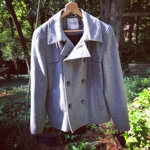 Topman | Jackets & Coats | Topman Woolblend Heather Gray Peacoat Brand ...